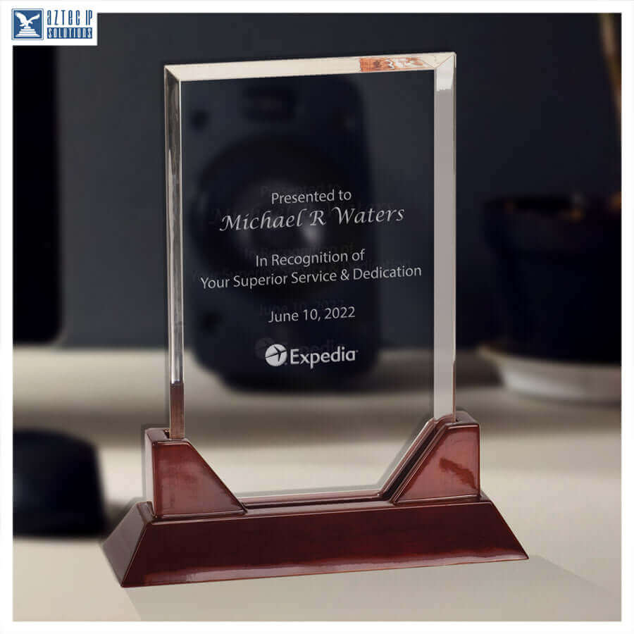 Desk Award - Rectangle Prestige Acrylic JDPTA-21