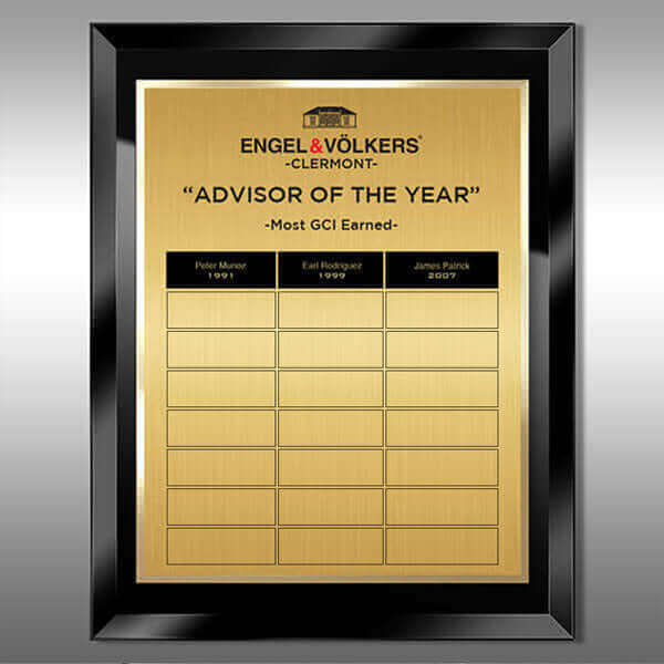 Perpetual Plaque - Glass Black BG-PP-EZG24