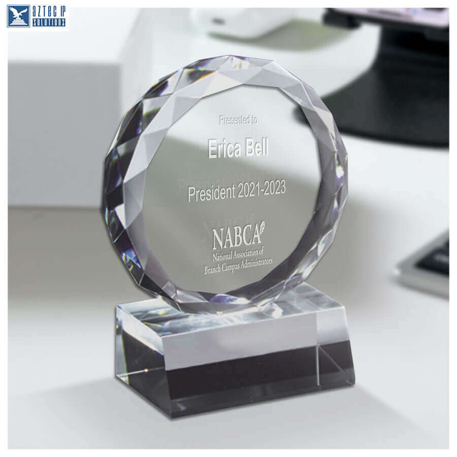 Desk Award - Diamond Edge Crystal M-CR3548