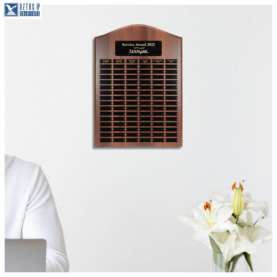 96-Plate PU-2333 perpetual plaque for employee recognition