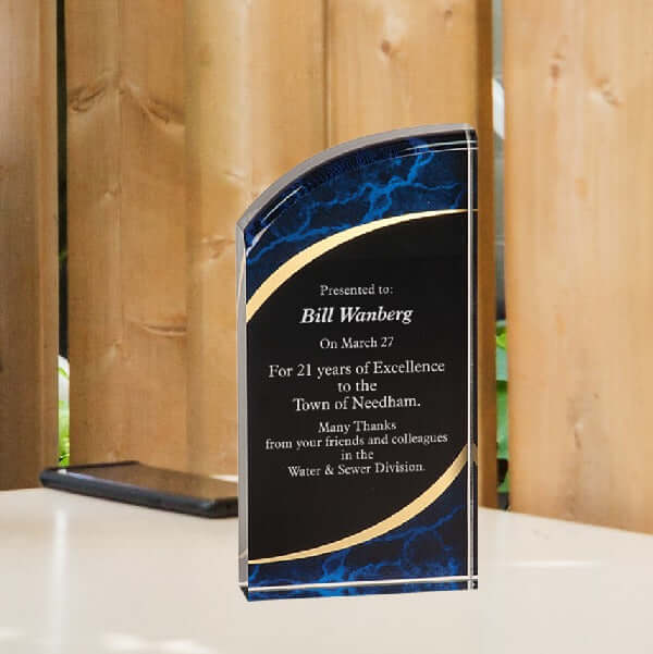 Desk Award - Marble Rounded Acrylic JD-RMS678