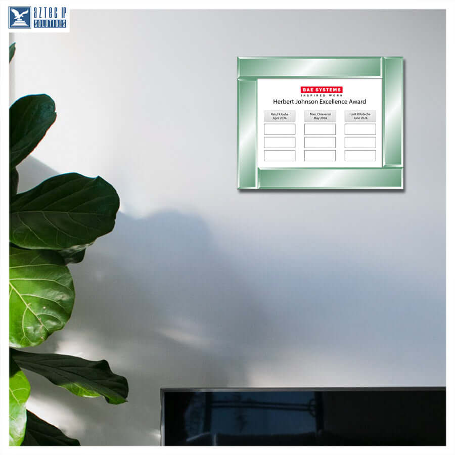 RisingEdge® Jade Glass Perpetual Plaque JRG-PP-W13