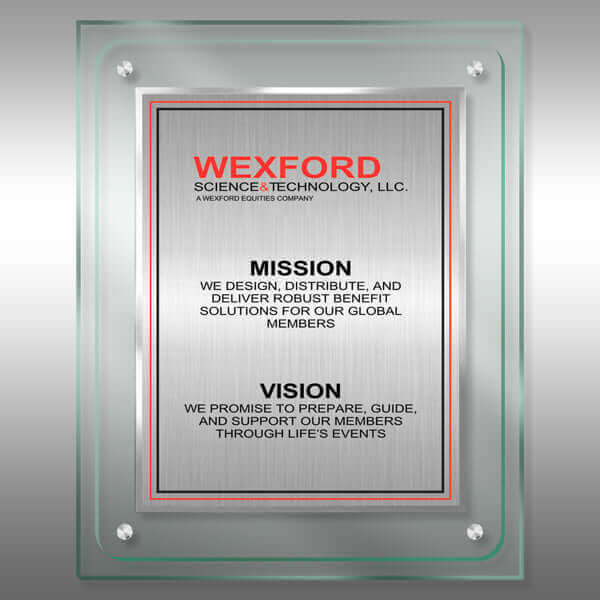 Mission Statement Plaque - TransLucite® JR2-MS15