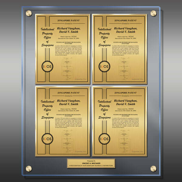 Patent Plaque - Ice Presentation Panel PP-EZ22I