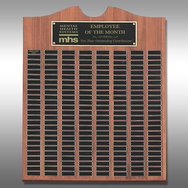 Walnut 240-Plate Perpetual Plaque - TP-PP564